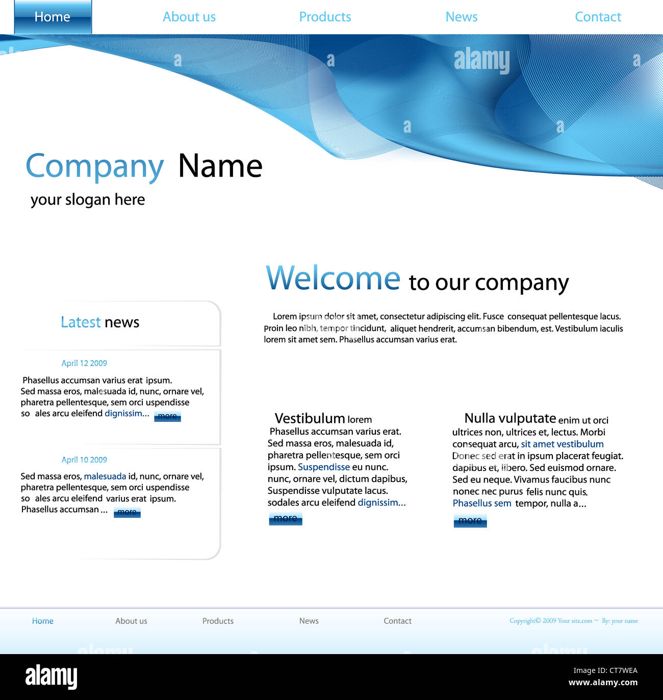 editable website template Stock Photo - Alamy