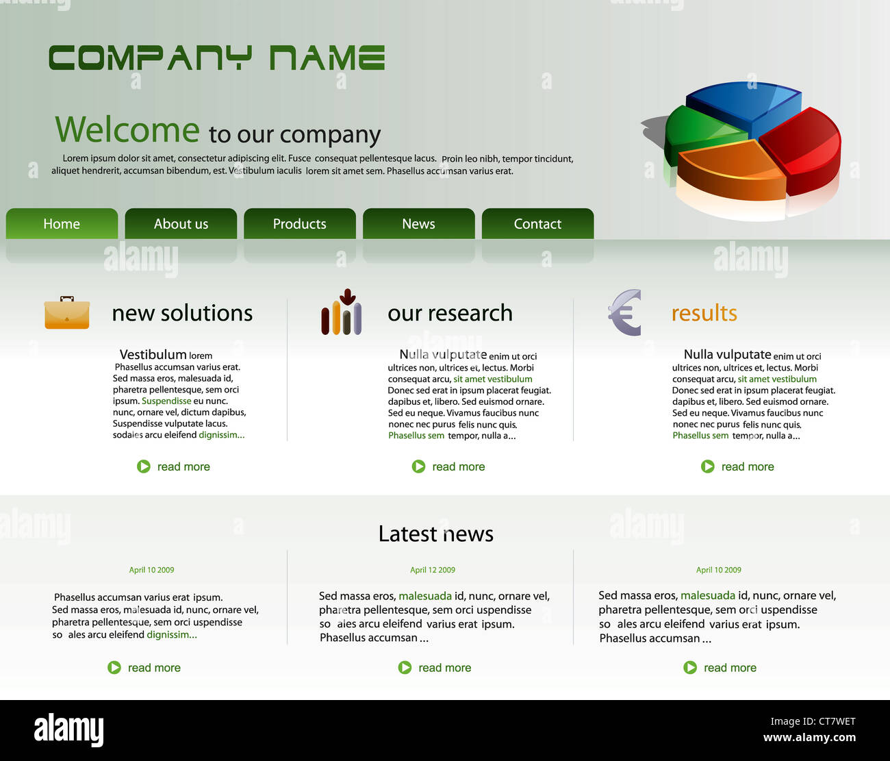 editable website template Stock Photo - Alamy