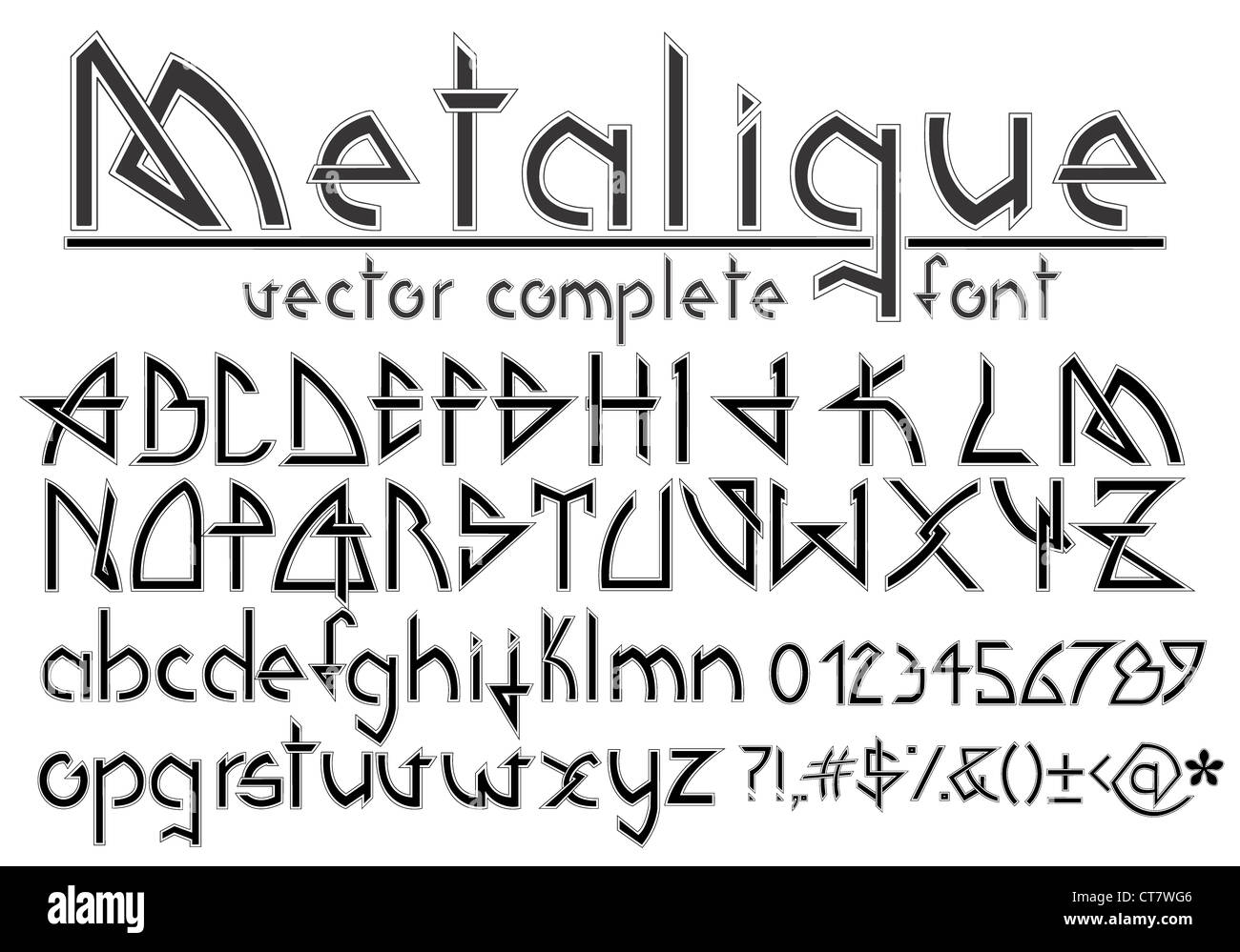 complete vector font set Stock Photo - Alamy