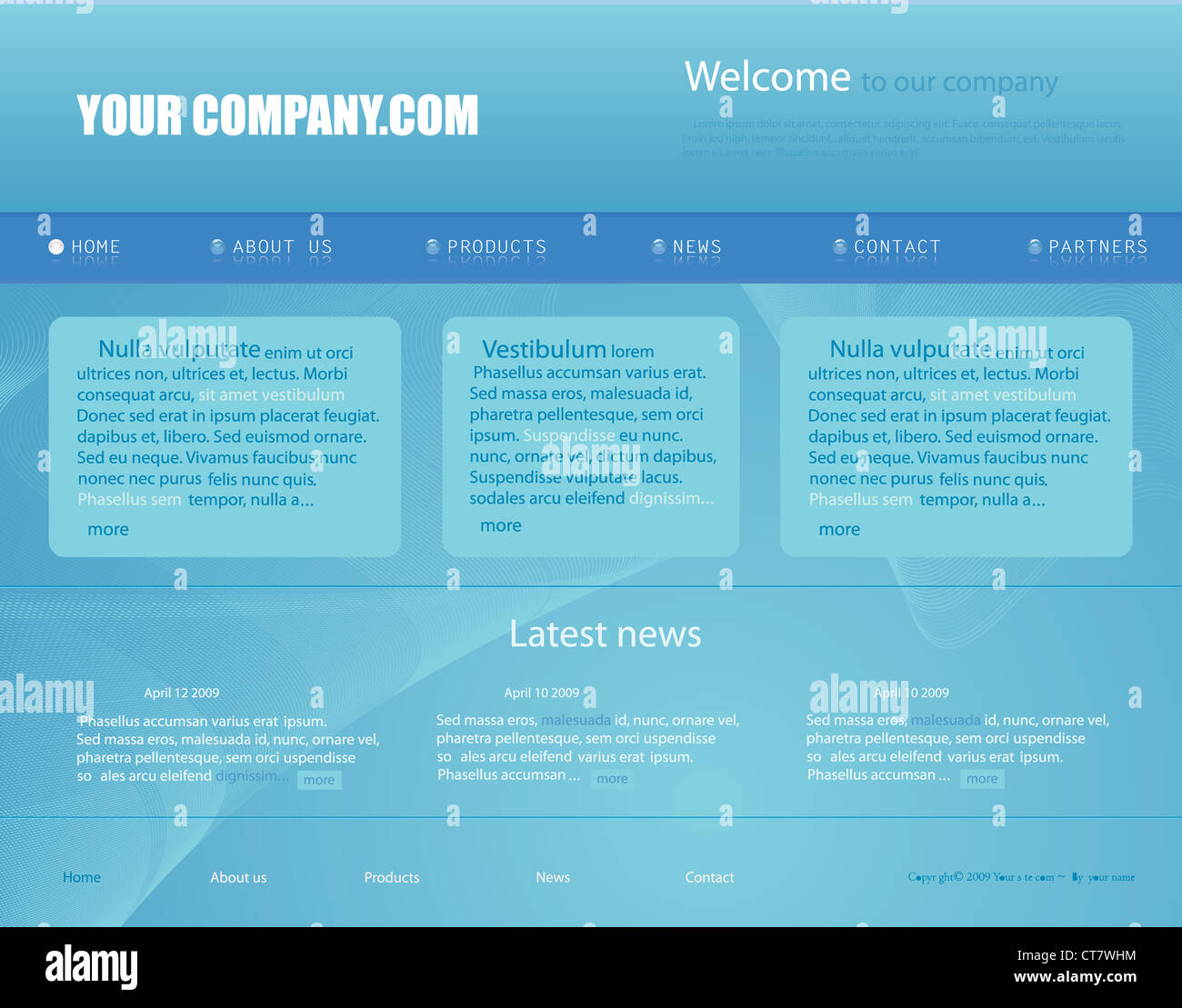 editable website template Stock Photo - Alamy