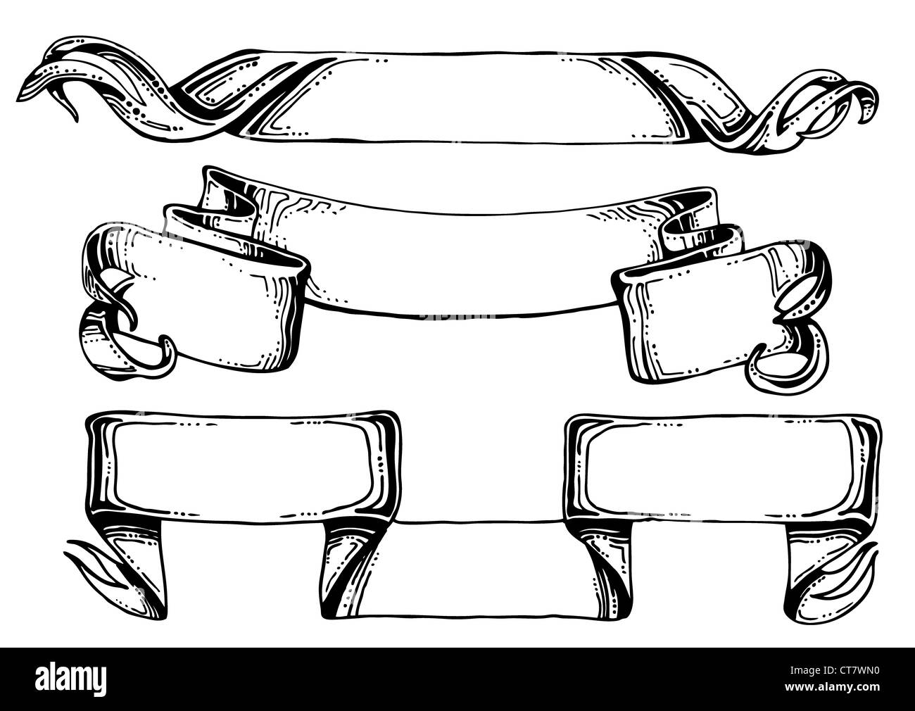 scroll vector set Stock Photo - Alamy