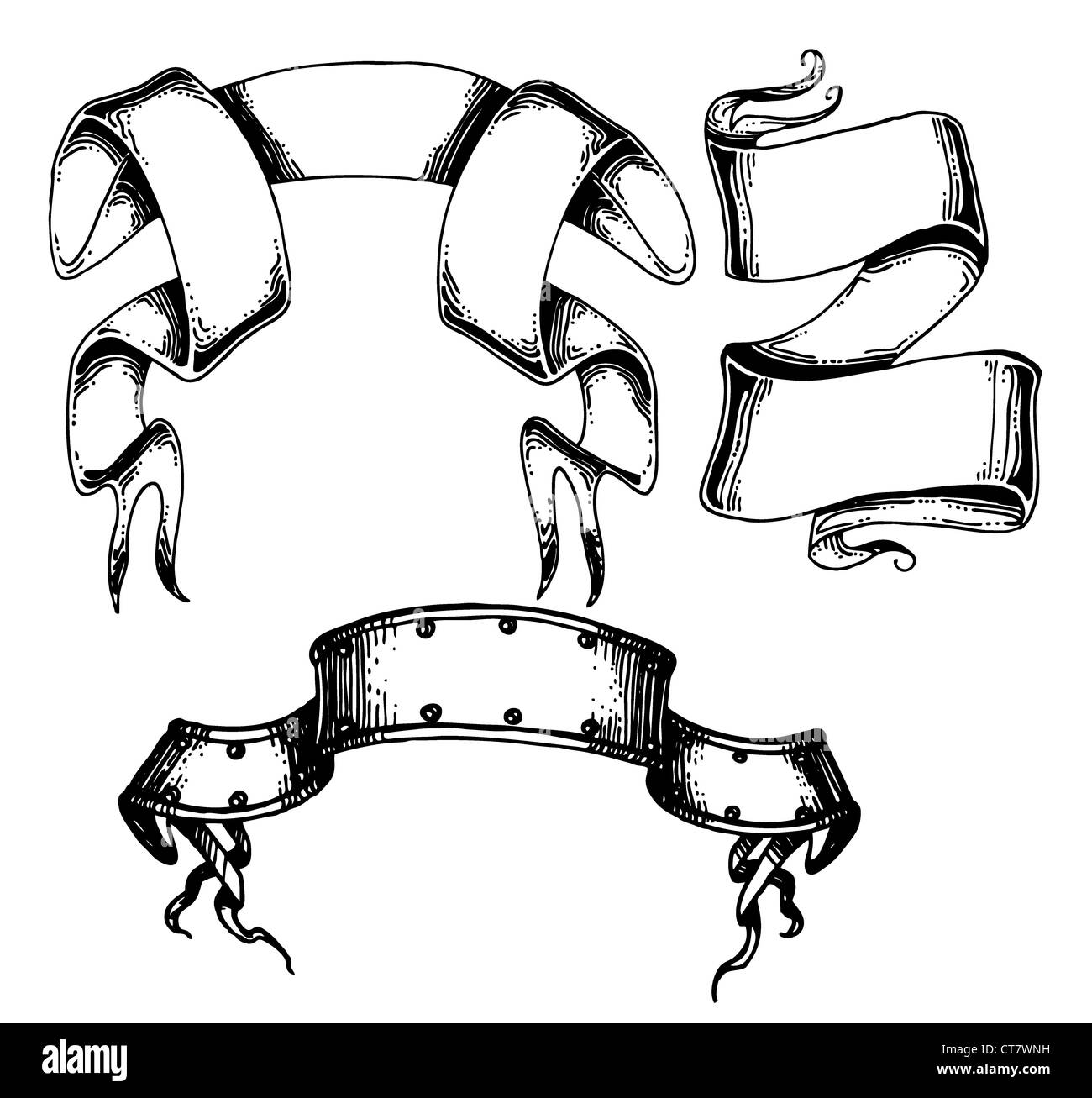 scroll vector set Stock Photo - Alamy