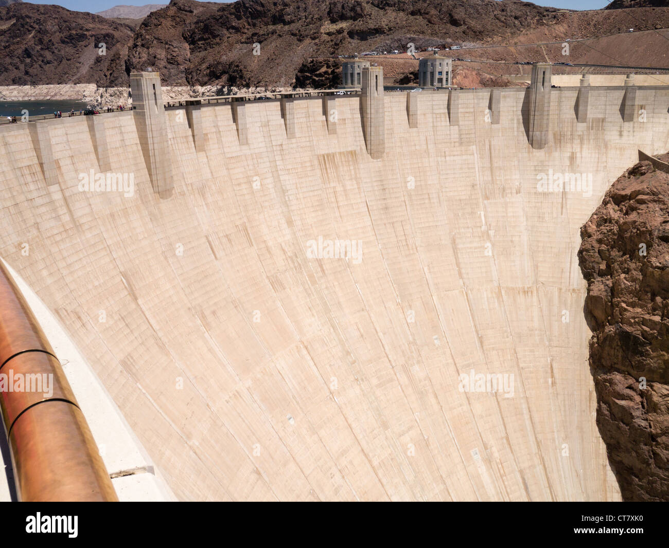 The iconic Hoover Dam on the Boulder River between Nevada and Arizona ...