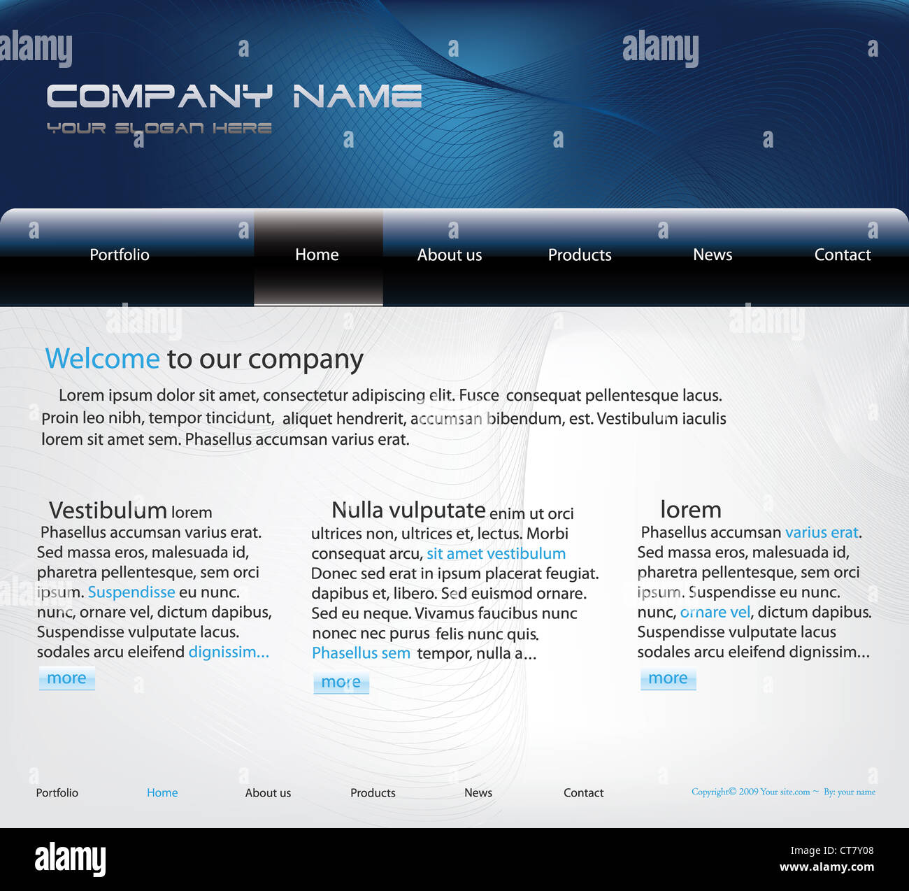 editable website template Stock Photo - Alamy