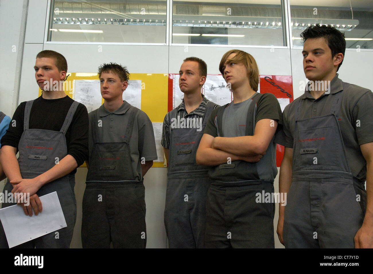 Training workshop at Porsche AG in Stuttgart-Zuffenhausen Stock Photo ...