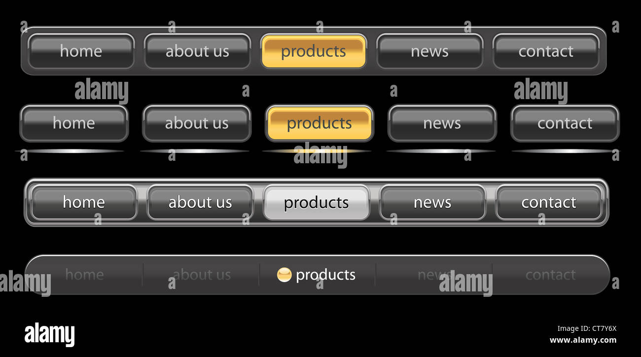 vector web navigation templates Stock Photo - Alamy