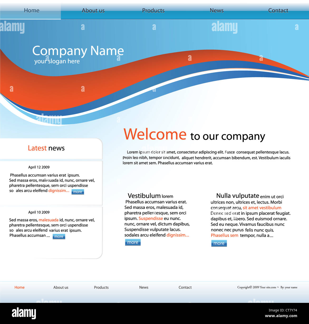 editable website template Stock Photo - Alamy