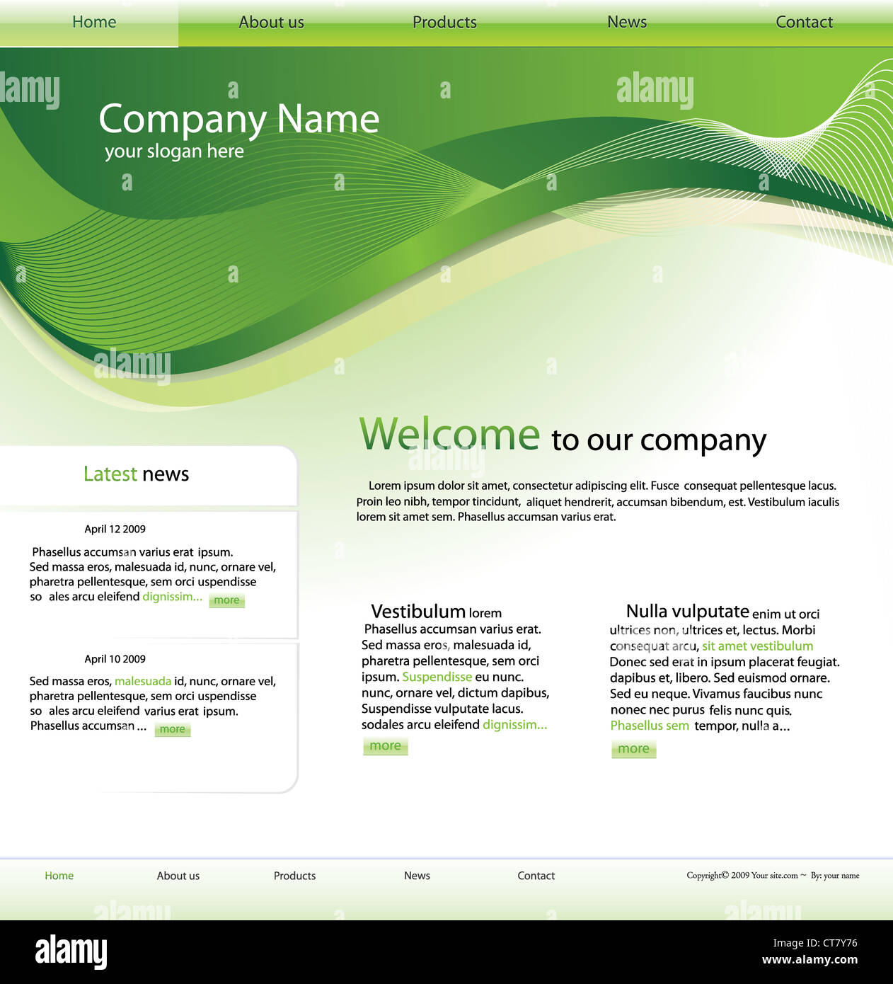 editable website template Stock Photo - Alamy