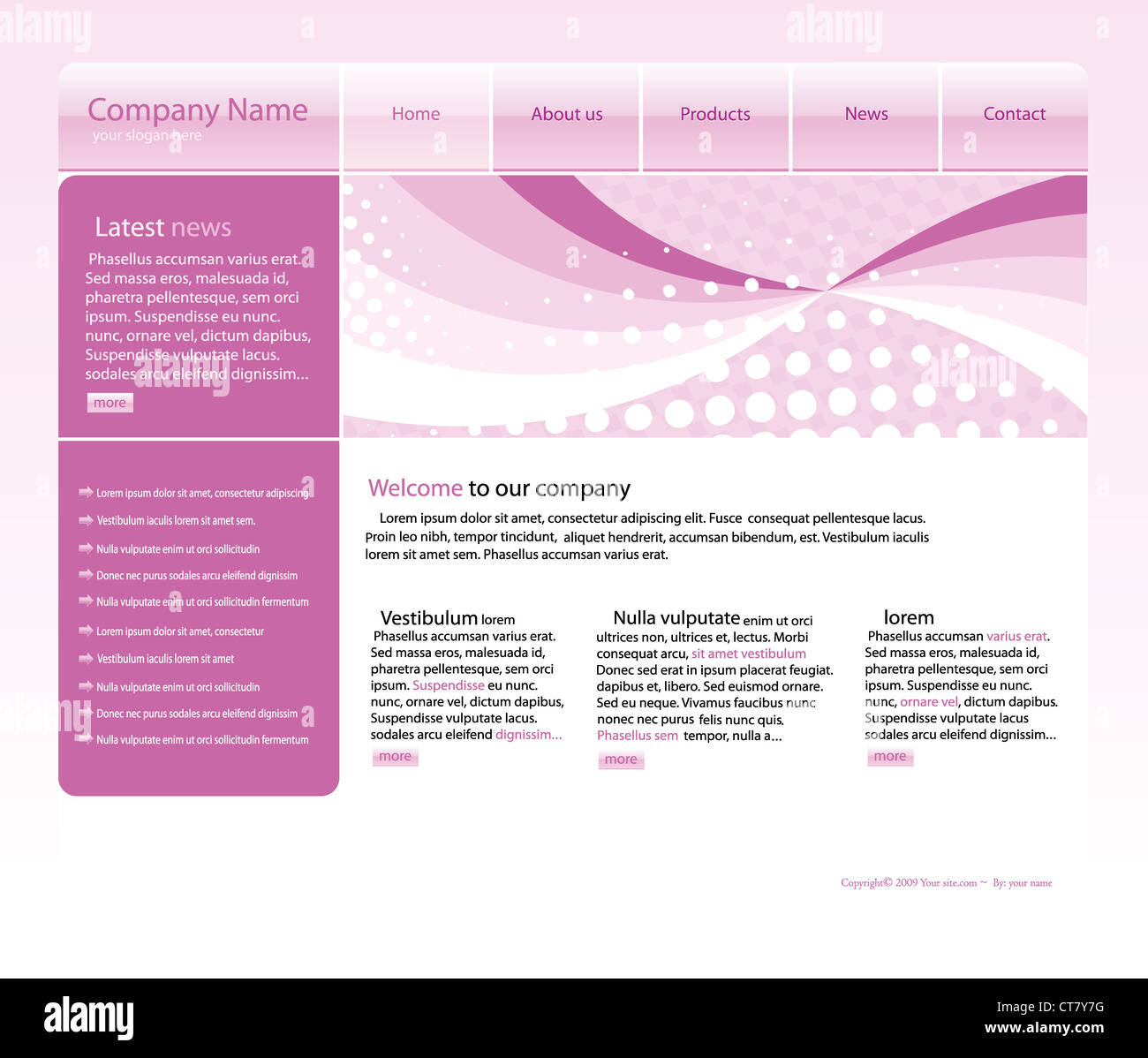 editable website template Stock Photo - Alamy