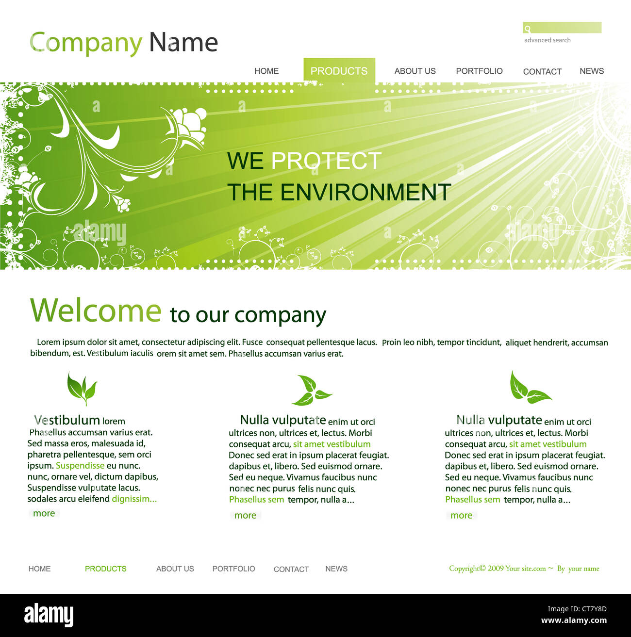 editable website template Stock Photo - Alamy