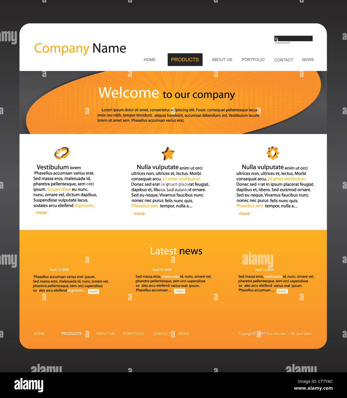 editable website template Stock Photo - Alamy