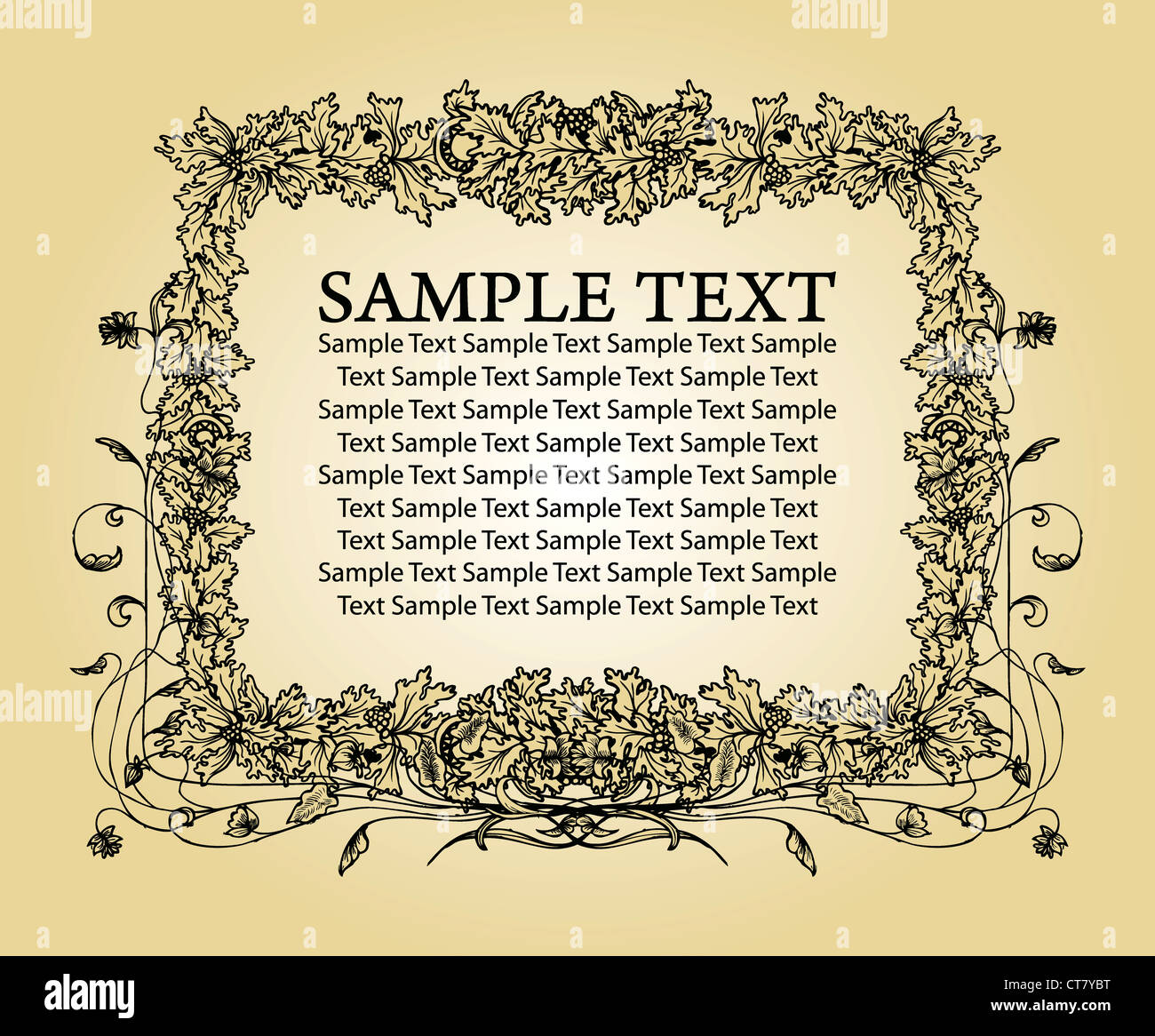 vintage floral frame Stock Photo - Alamy