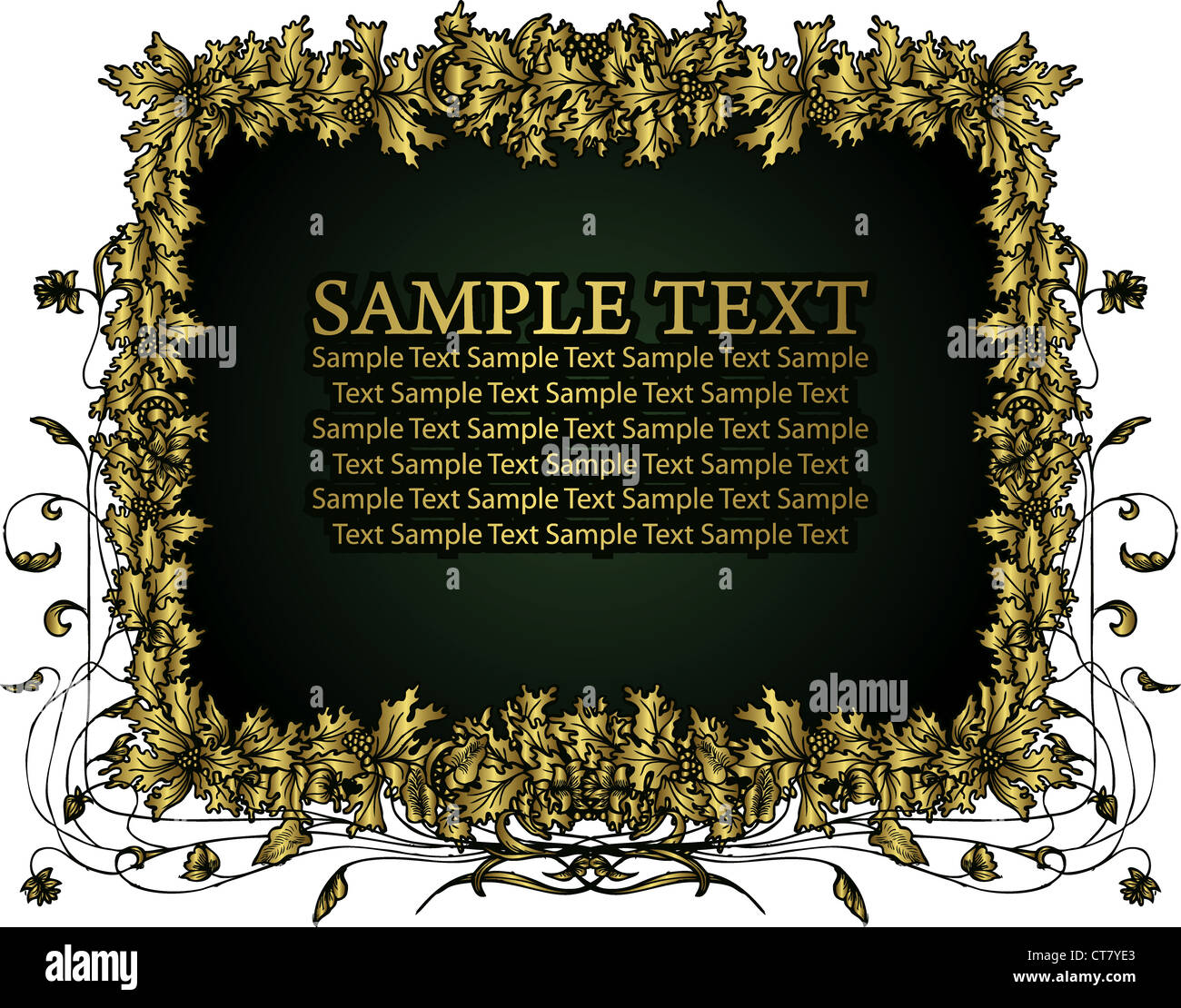 vintage floral frame Stock Photo - Alamy