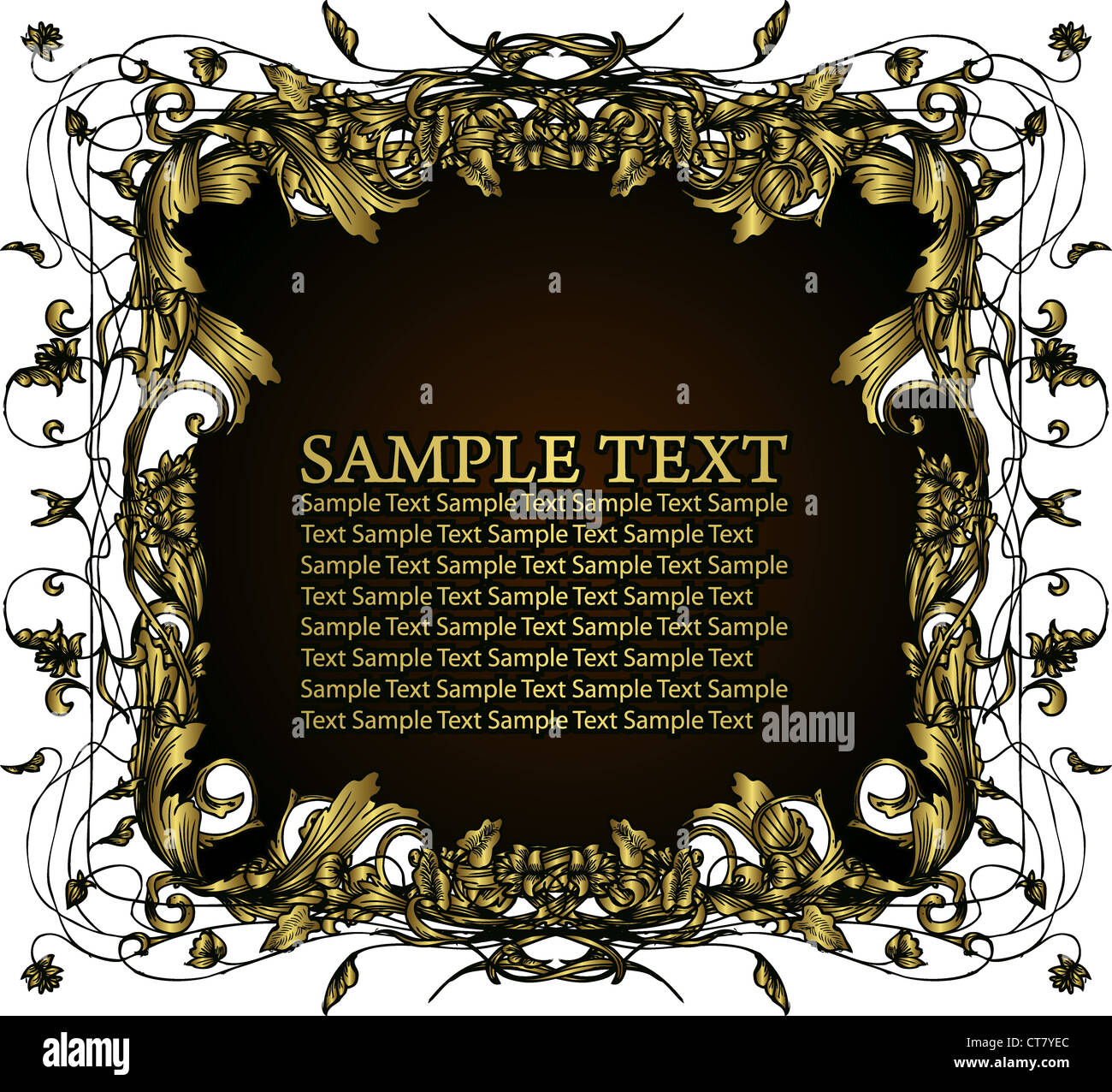 vintage floral frame Stock Photo - Alamy