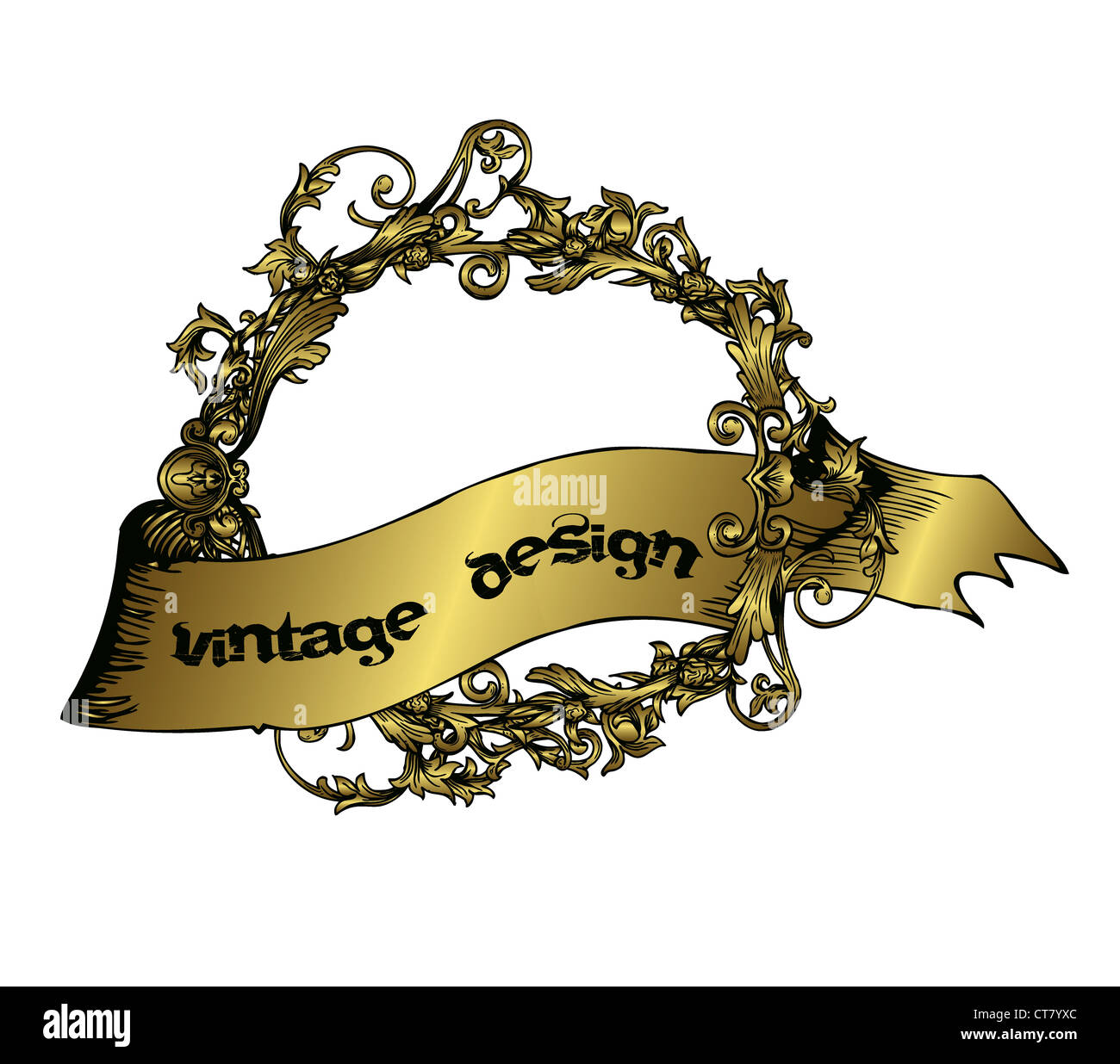 vintage floral frame Stock Photo - Alamy