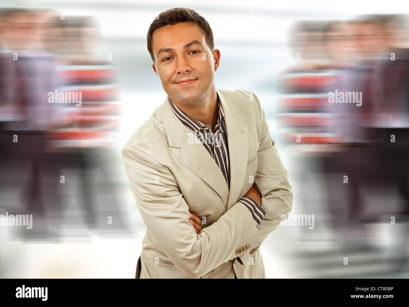 silly young business man portrait looking Stock Photo - Alamy