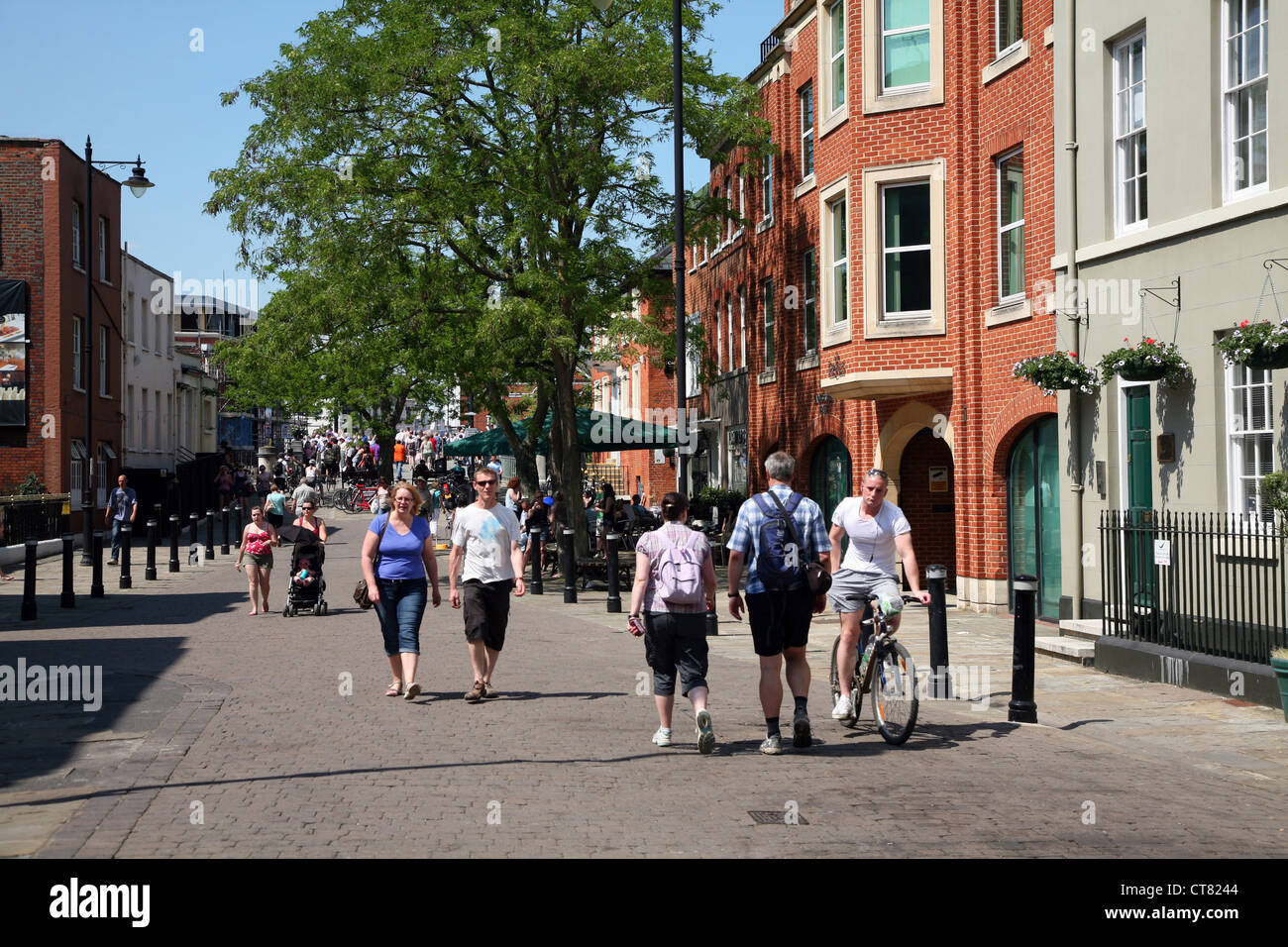 England Berkshire Windsor Road leading to the pedestrian bridge over ...