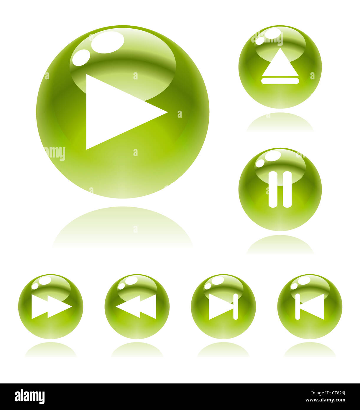 set of glossy buttons Stock Photo - Alamy