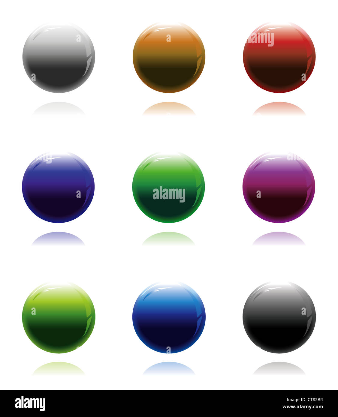 set of glossy buttons Stock Photo - Alamy