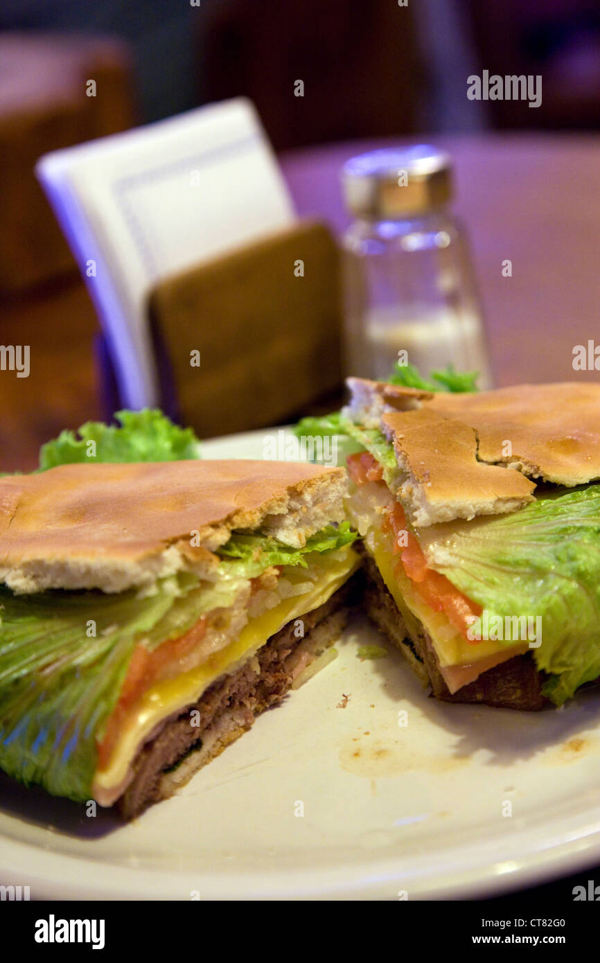 Typical sandwich or Lomito in La Esquina restaurant Stock Photo - Alamy