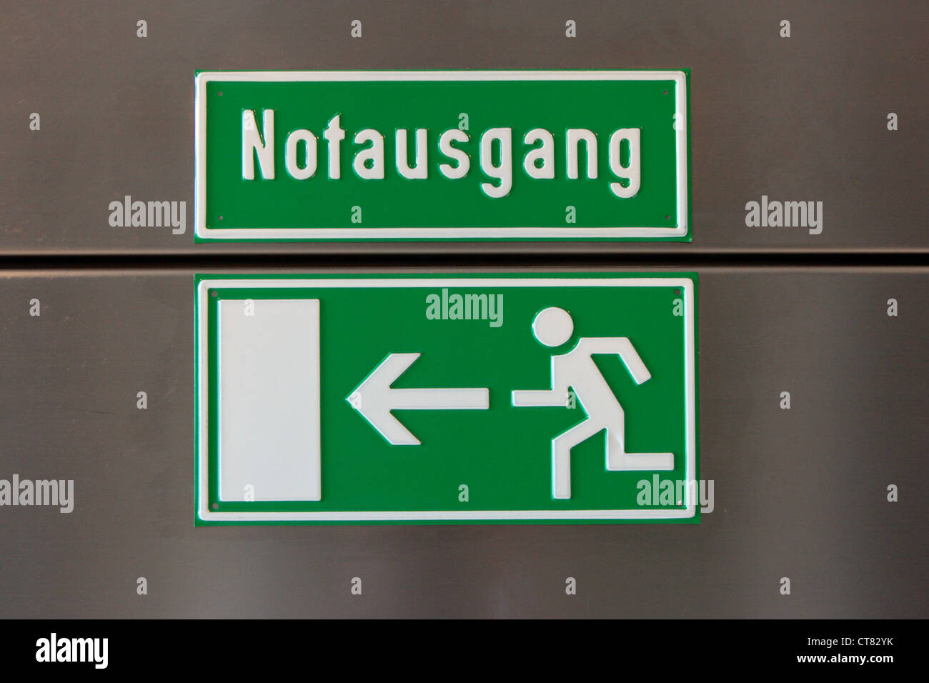 Pictogram - emergency exit sign Stock Photo - Alamy