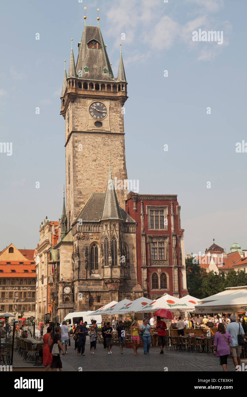 Prague Astronomical Clock Tower Stock Photo - Alamy