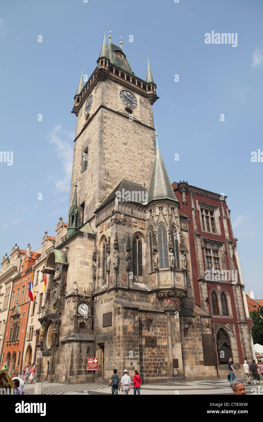 Prague Astronomical Clock Tower Stock Photo - Alamy