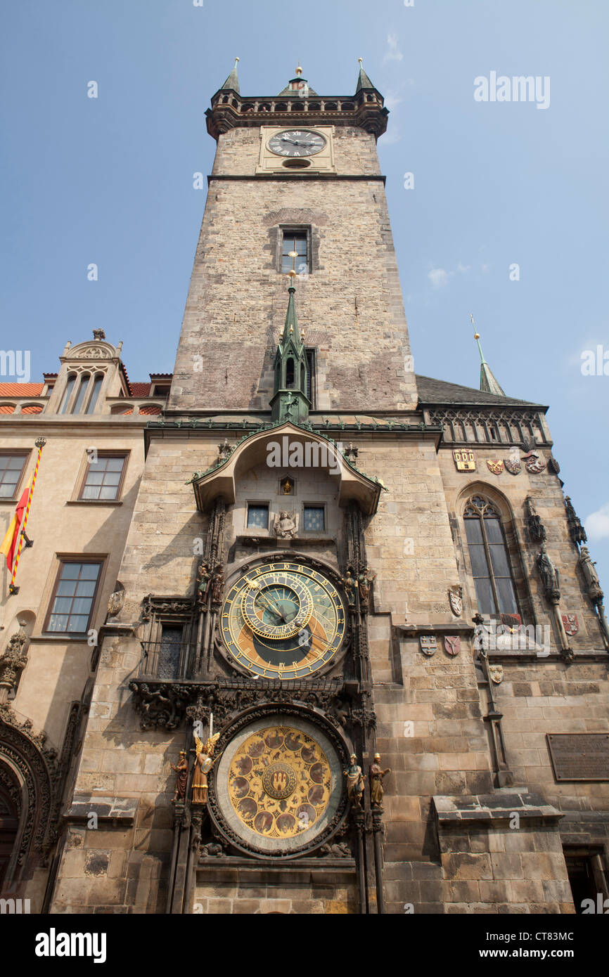 Prague Astronomical Clock Tower Stock Photo - Alamy