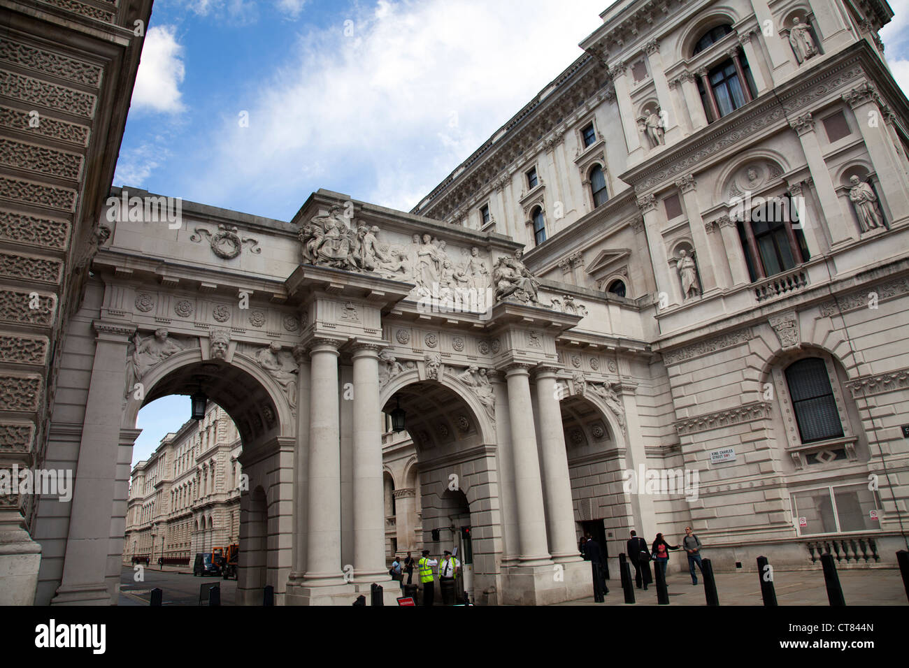 King Charles Street Arch in Whitehall - London UK Stock Photo - Alamy