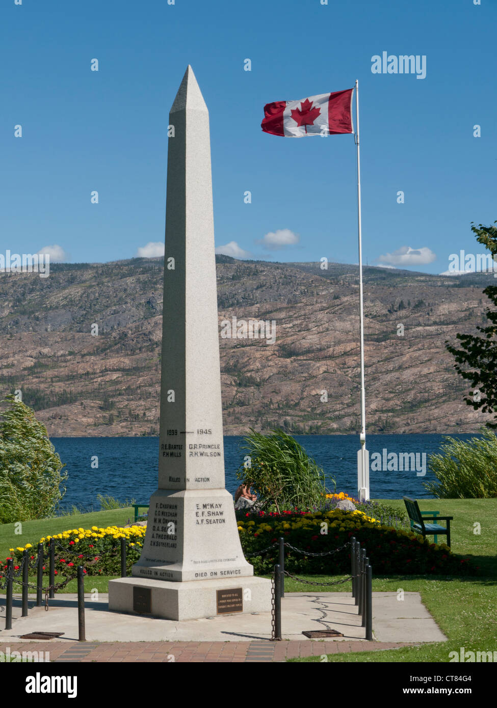 A memorial to Canadians from World War two in Canada Stock Photo - Alamy