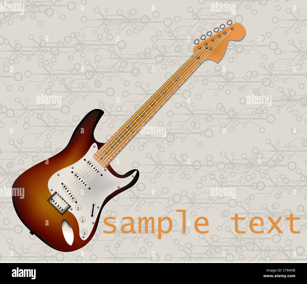 guitar with high tech background Stock Photo - Alamy
