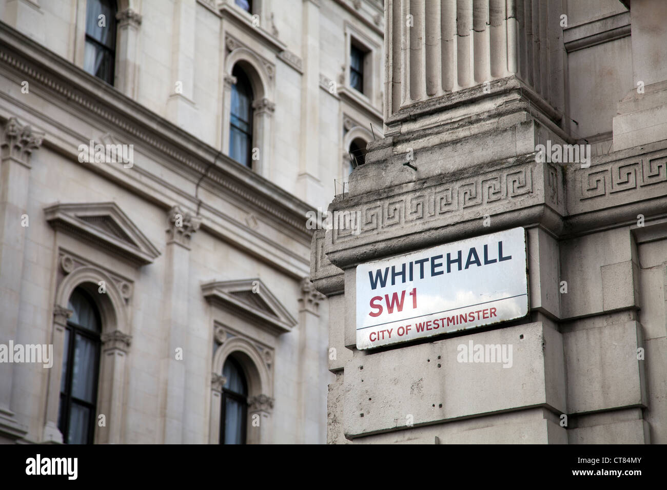 Whitehall Name Sign in London UK Stock Photo - Alamy