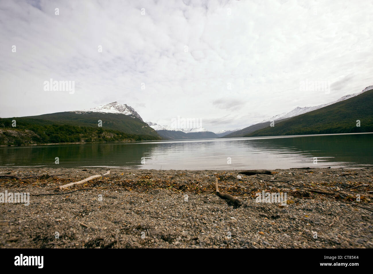 Roca or Acigami Lake in Parque Nacional Tierra del Fuego Stock Photo ...
