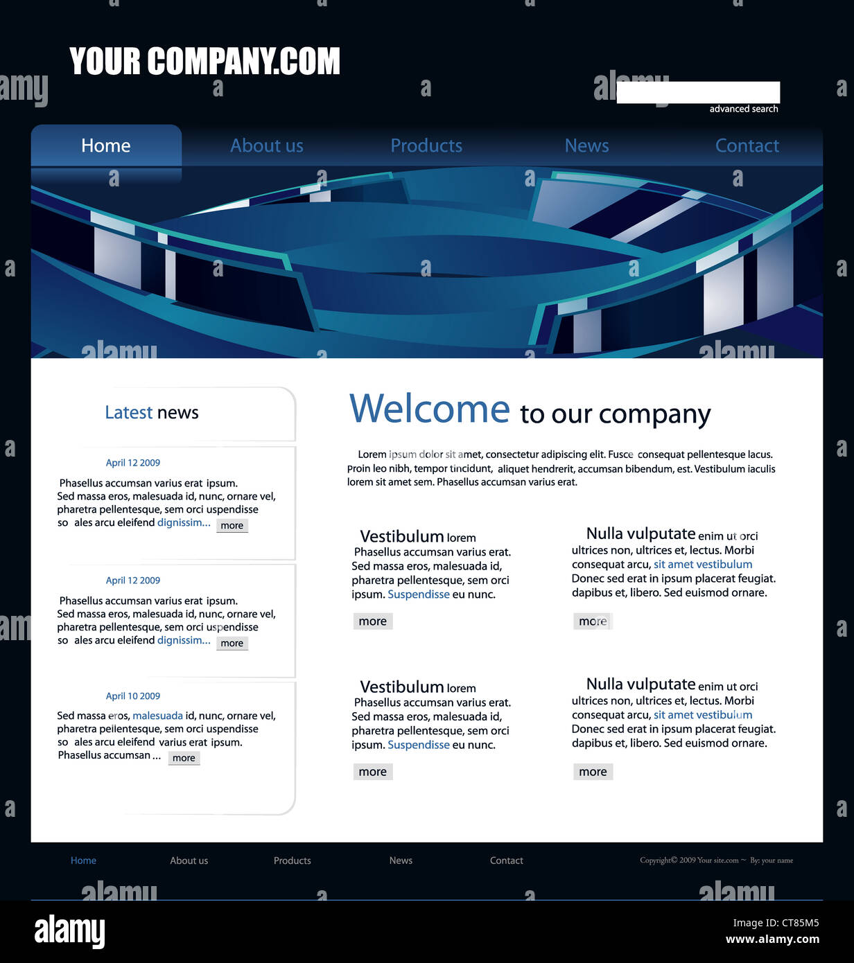 editable website template Stock Photo - Alamy