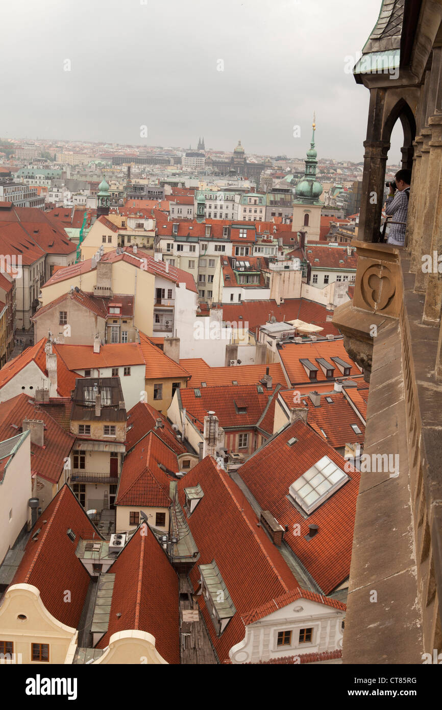 aerial view of the city of Prague Stock Photo - Alamy