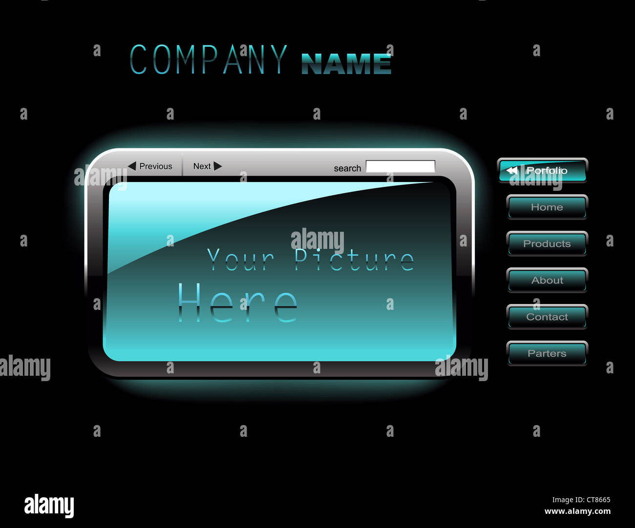 editable website template Stock Photo - Alamy