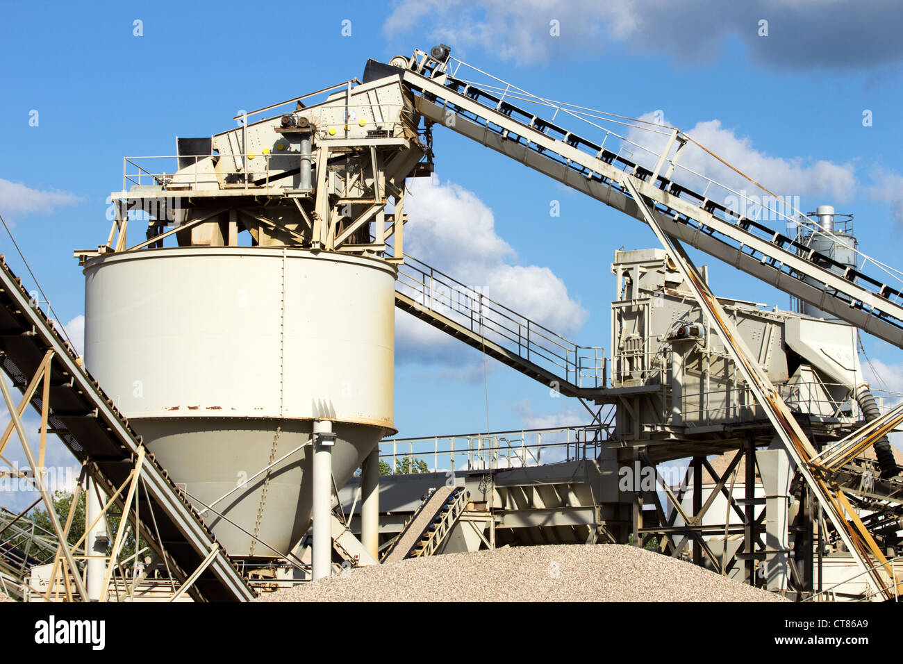 Cement factory machinery Stock Photo - Alamy