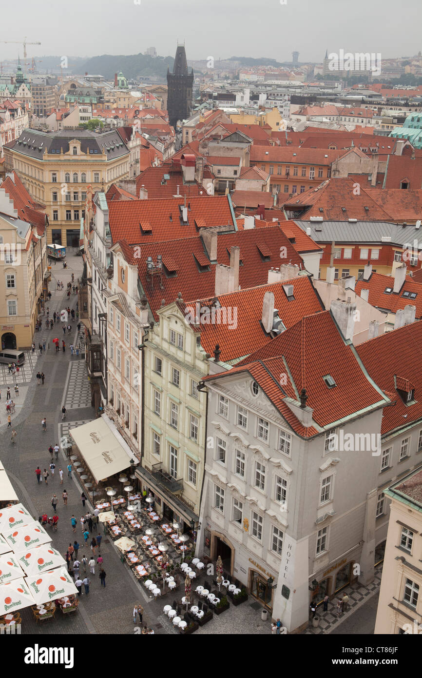 aerial view of the city of Prague Stock Photo - Alamy