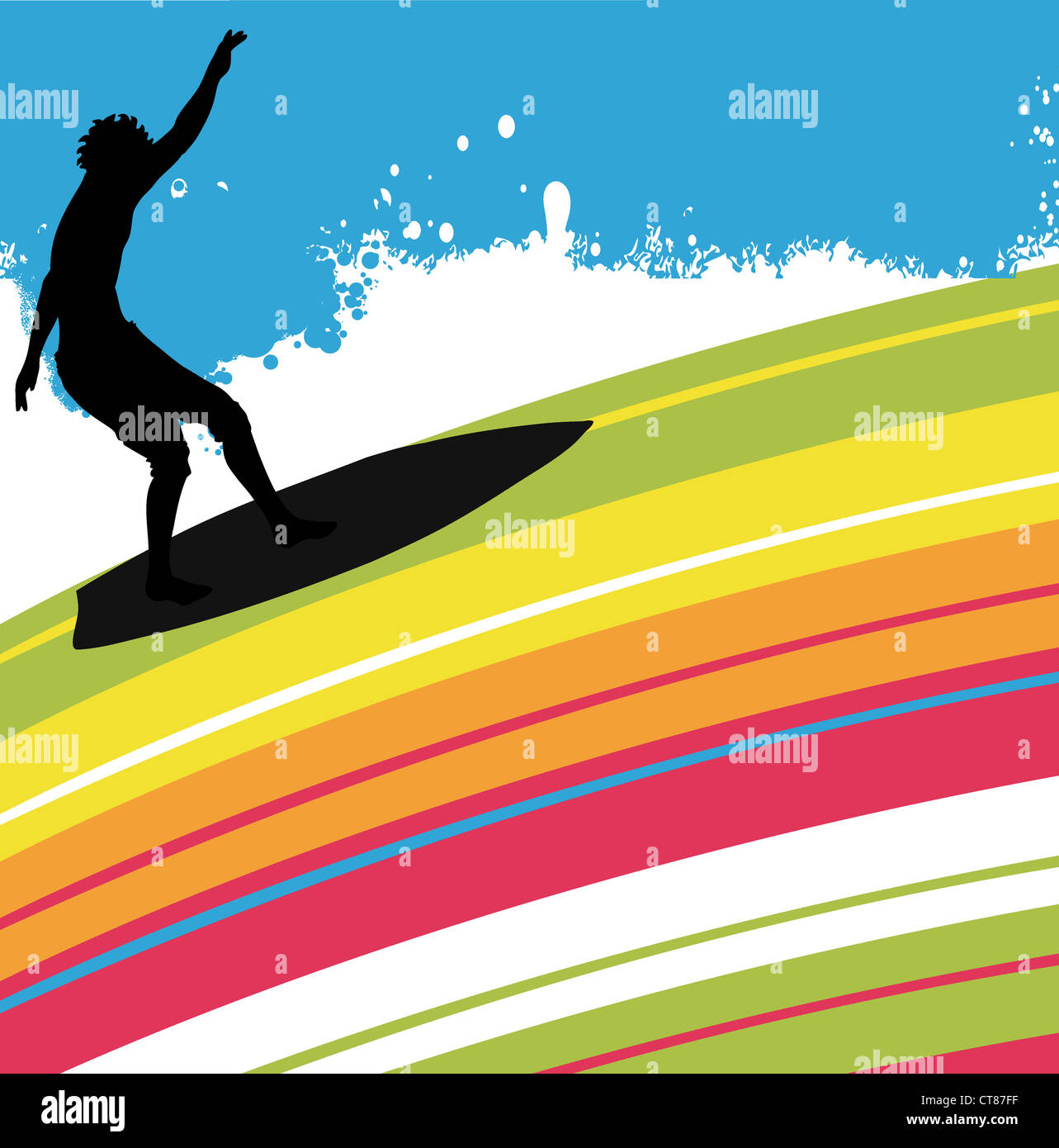 surfer with abstract background Stock Photo - Alamy