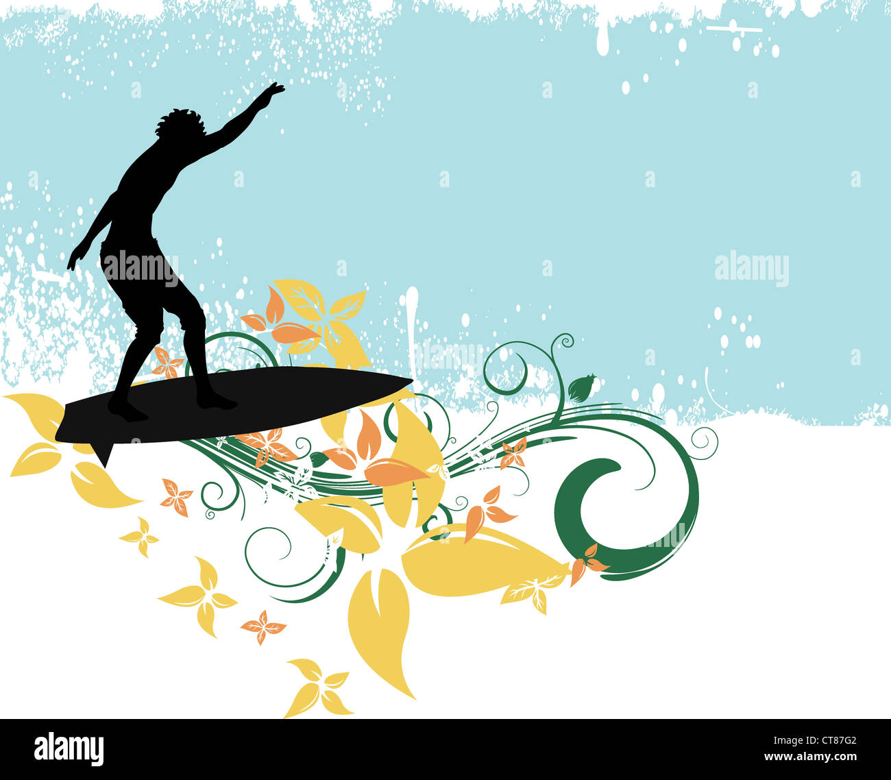 surfer with abstract background Stock Photo - Alamy