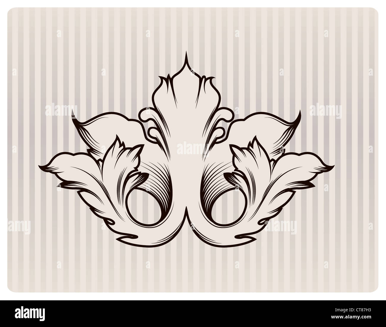 engraved floral element Stock Photo - Alamy