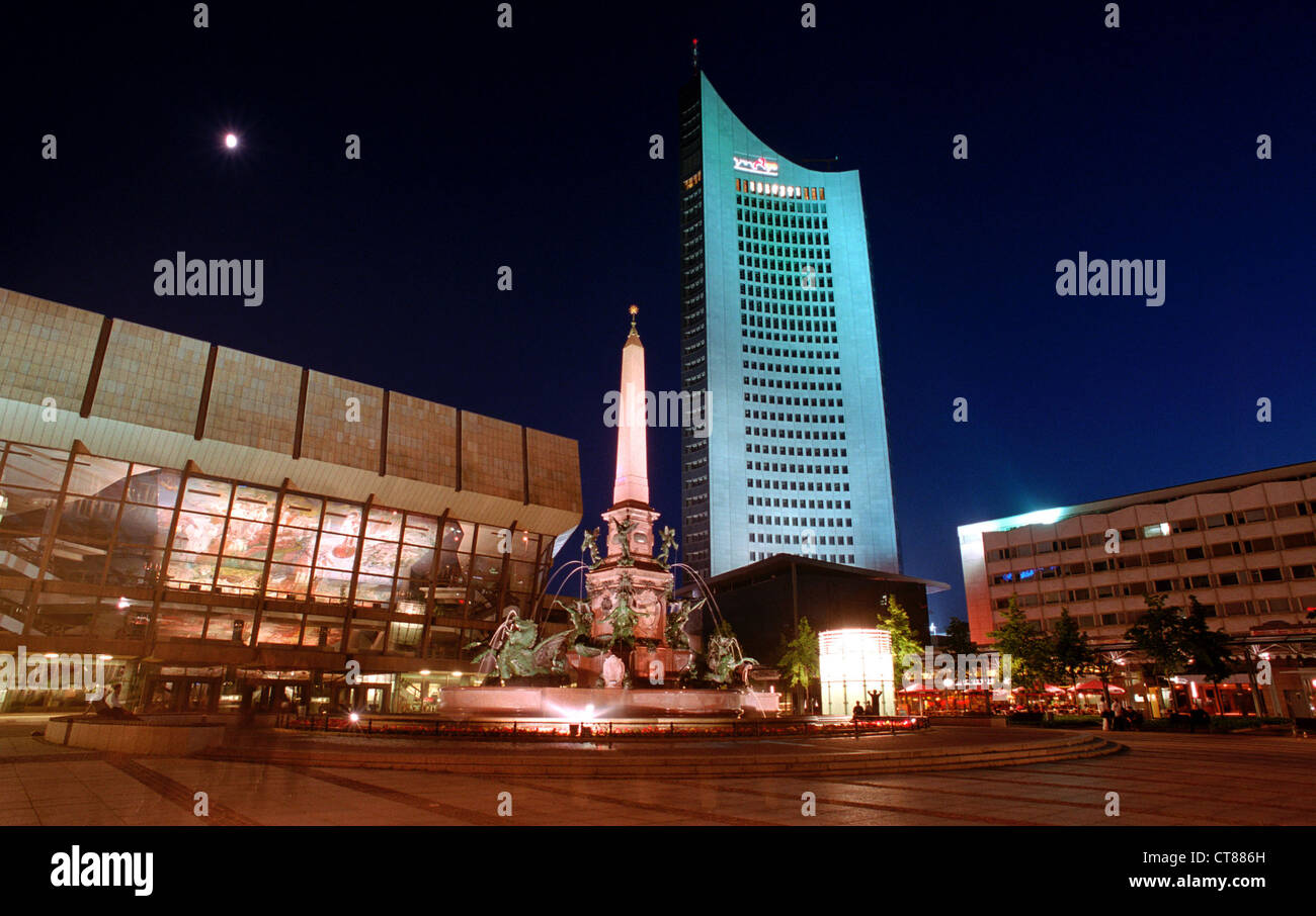 Leipzig, Augustusplatz with its sights Stock Photo - Alamy