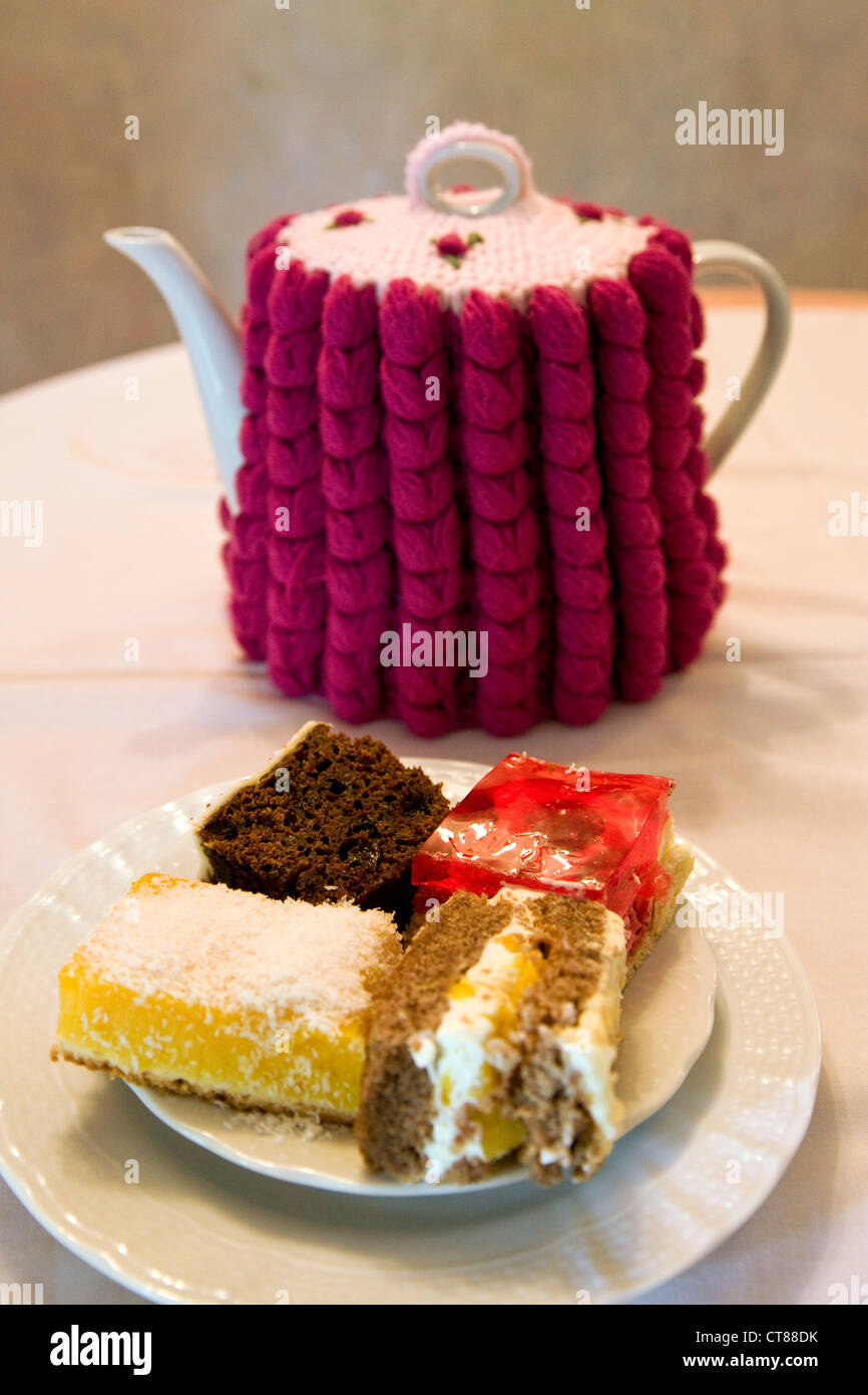 Afternoon tea at Casa de Te Gales with Torta Negra fruit cake Stock ...