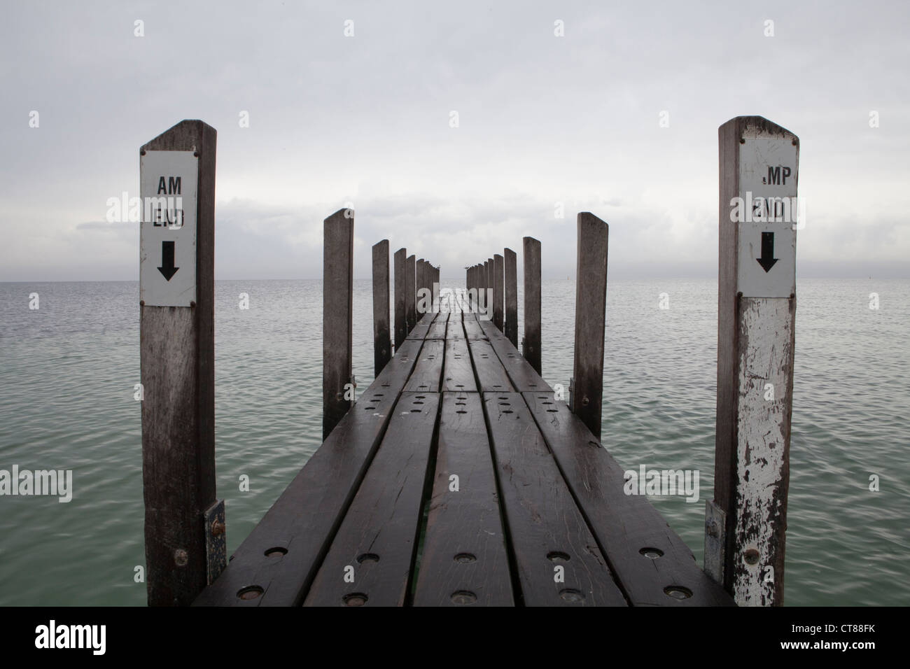 The jetty Quindalup, Dunsborough, Western Australia on a stormy ...