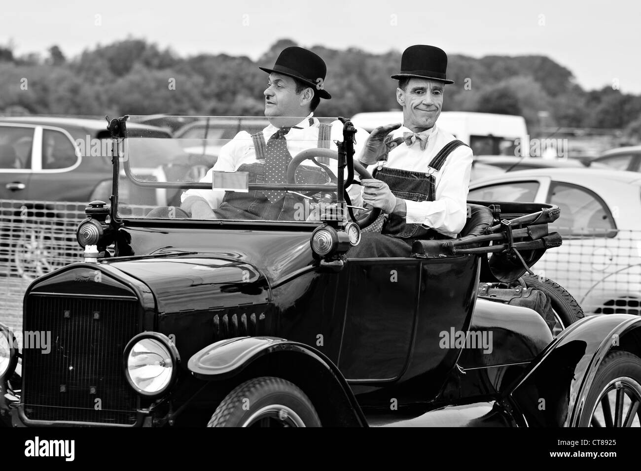 Laurel hardy car Black and White Stock Photos & Images - Alamy