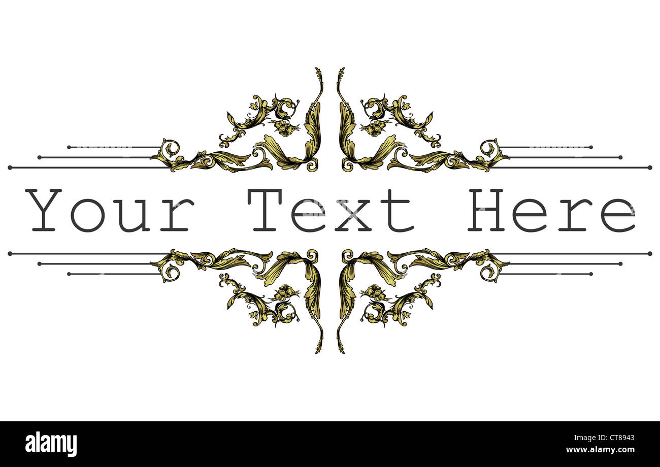 vintage floral frame Stock Photo - Alamy