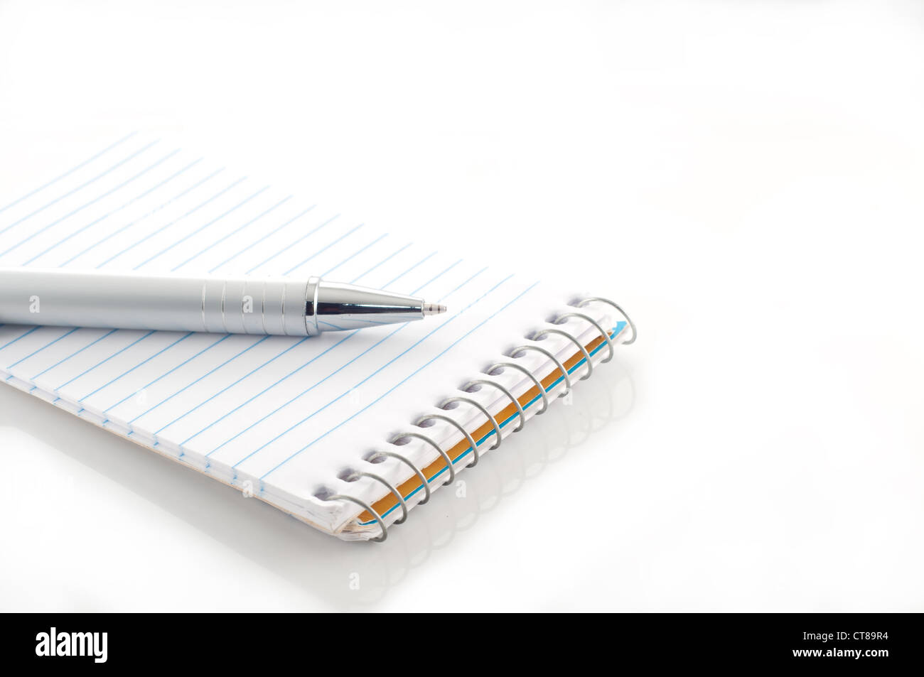 Notebook and pen Stock Photo - Alamy