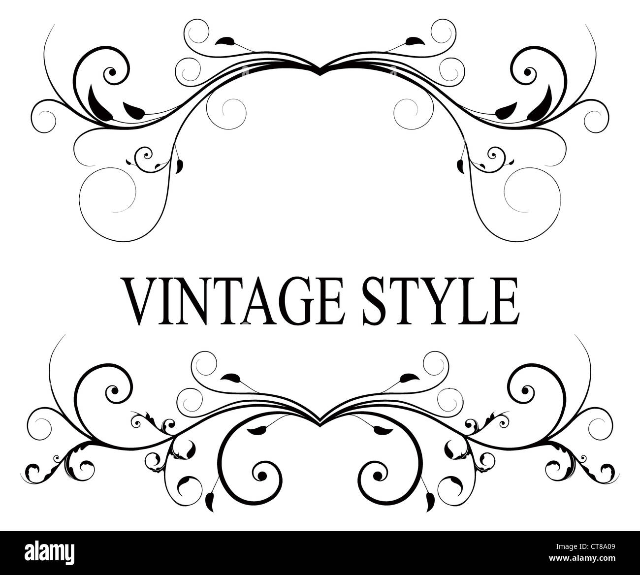 vintage floral frame Stock Photo - Alamy