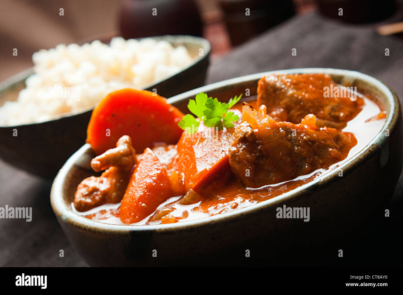 Chicken brown rice curry hi-res stock photography and images - Alamy