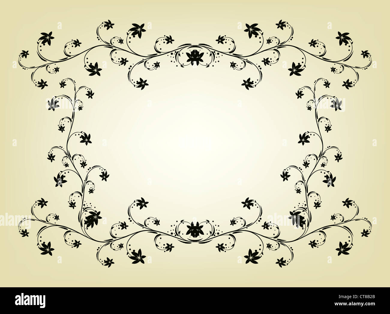 vintage floral frame Stock Photo - Alamy